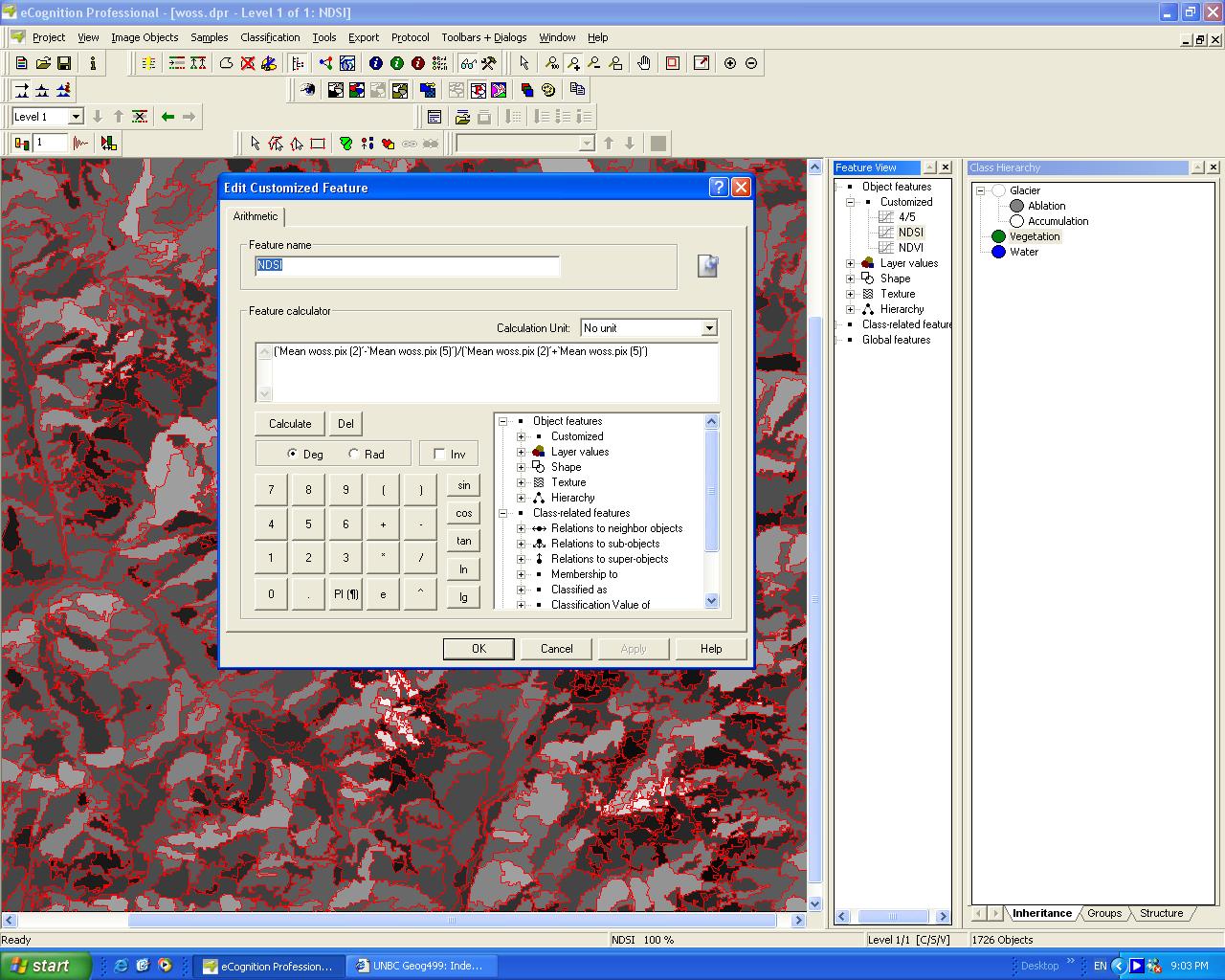 UNBC Geog499 - Object Oriented Remote Sensing